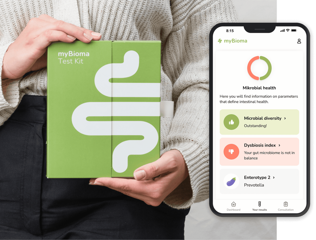 Gut microbiome test - Test your gut bacteria with myBioma